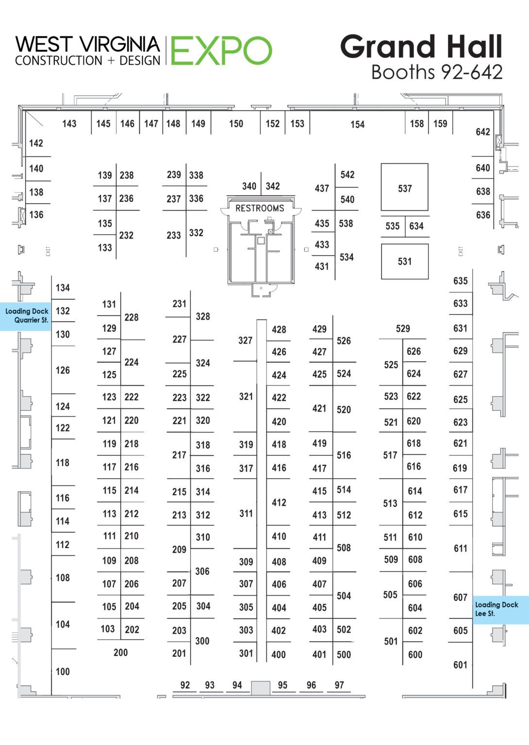 Grand Hall Map – West Virginia Construction + Design EXPO