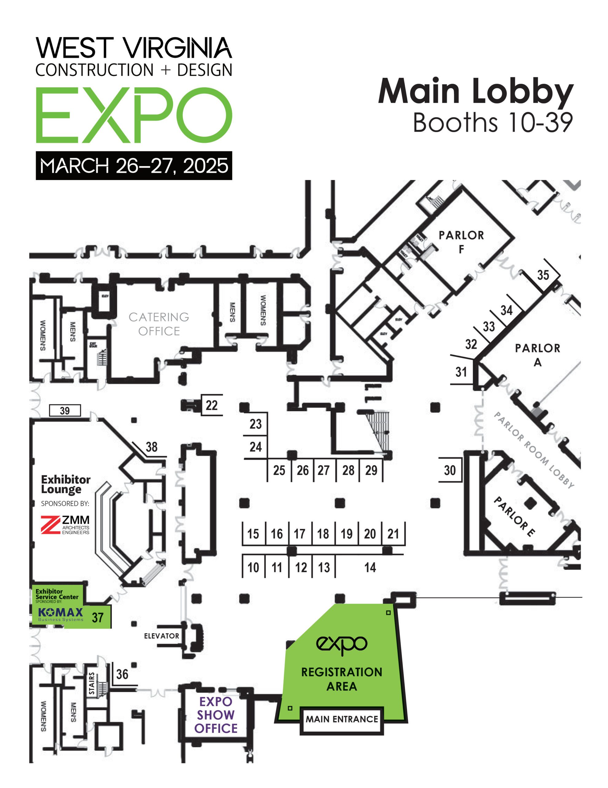 Lobby Map – West Virginia Construction + Design EXPO